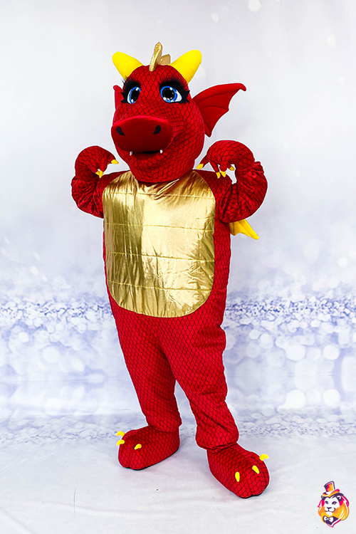 Buy Dragon Reddy Mascot Costume Mascot Costume | Carnival Mascot ...
