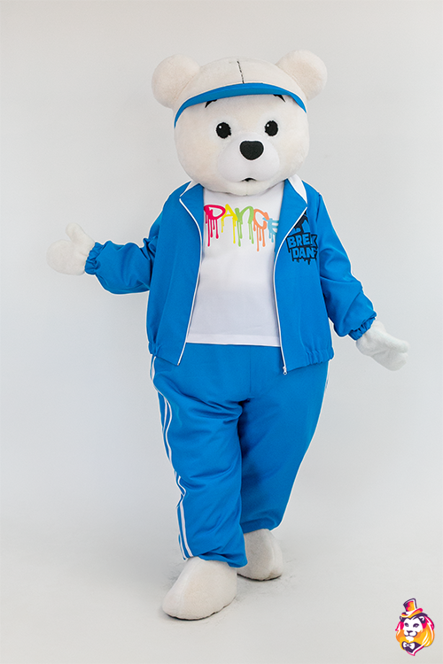 Break Dance blue Costume for Mascot