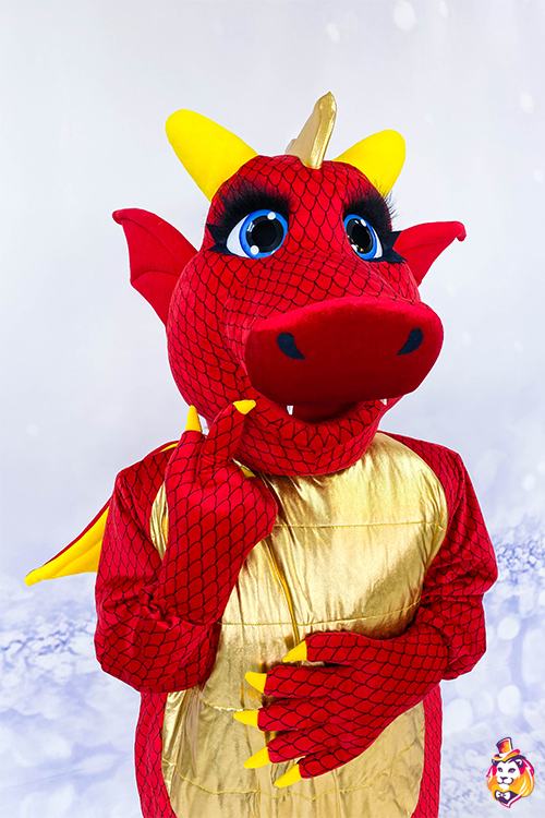 Buy Dragon Reddy Mascot Costume Mascot Costume | Carnival Mascot ...