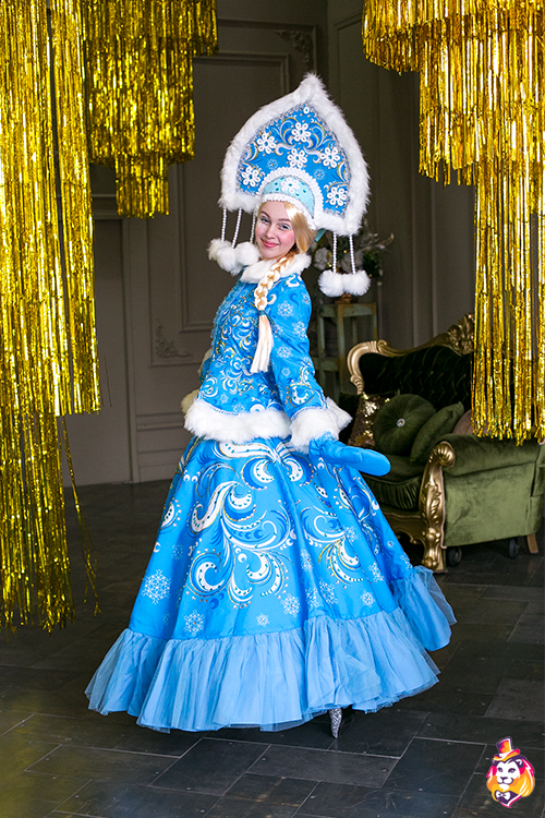 Snow Maiden Frosty Patterns Carnival Costume