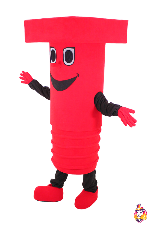 Screw mascot costume
