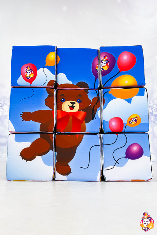 Puzzle cubes bear bunnies game prop