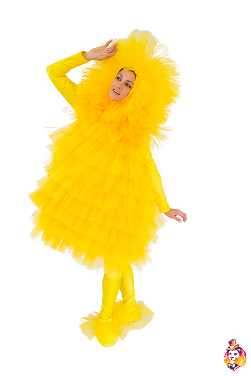Yellow Fluffy carnival costume