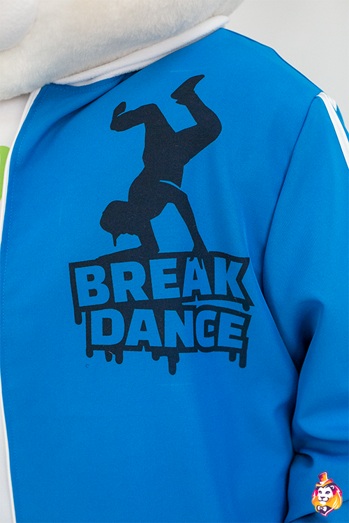 Break Dance blue Costume for Mascot