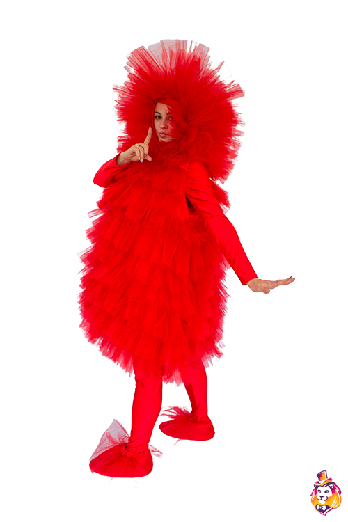Red Fluffy carnival costume