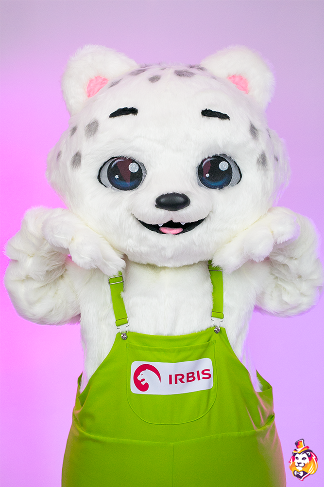 Snow Leopard Irby Mascot Costume