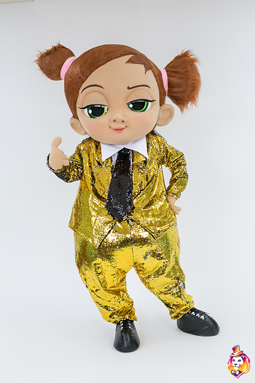 Business Baby Girl Gold Mascot Costume