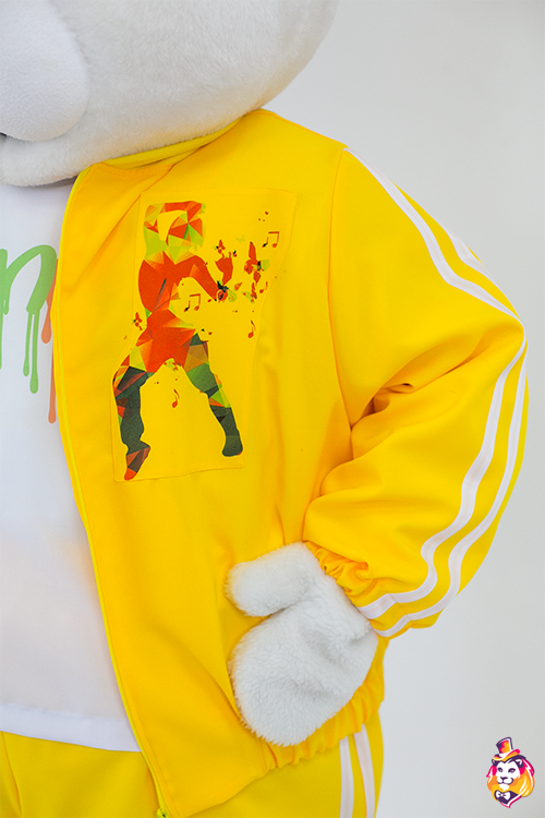 Break dance yellow Costume for Mascot