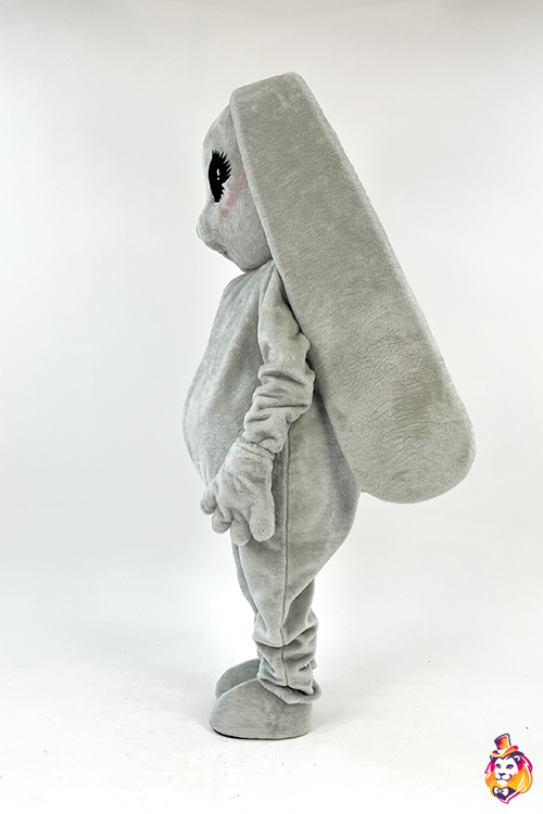 Three super mascots gray mascot costume