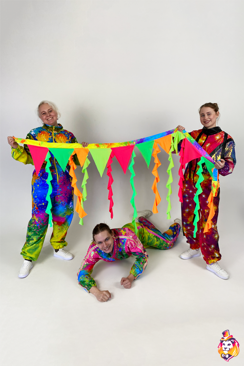 Limbo Flags Neon Game prop